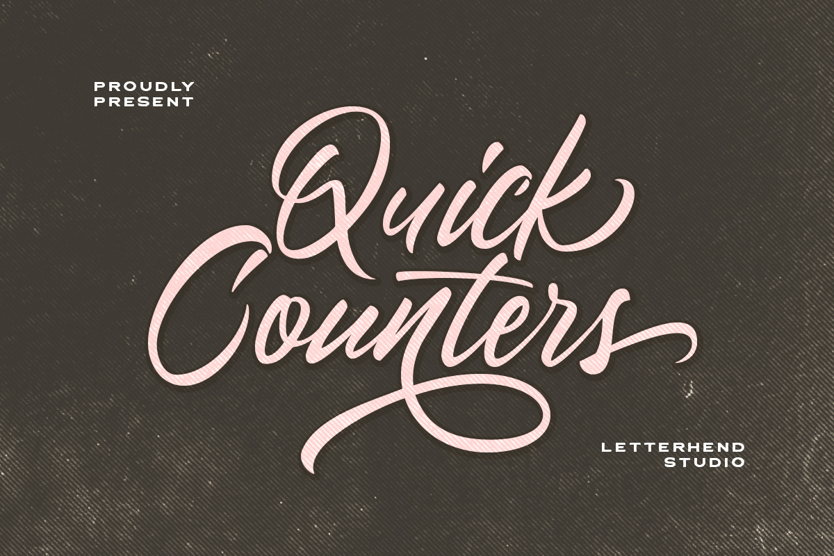 Quick Counters - Brush Script, Fonts | GraphicRiver